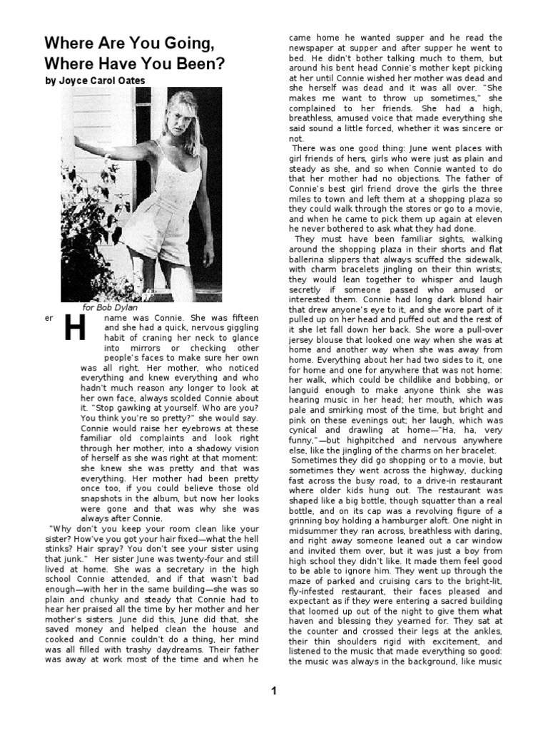 Where Are You Going, Where Have You Been | PDF | Nature