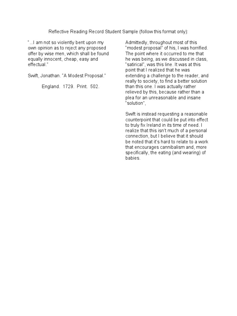 Reflective Reading Record Student Sample | PDF | Deities | Mythology