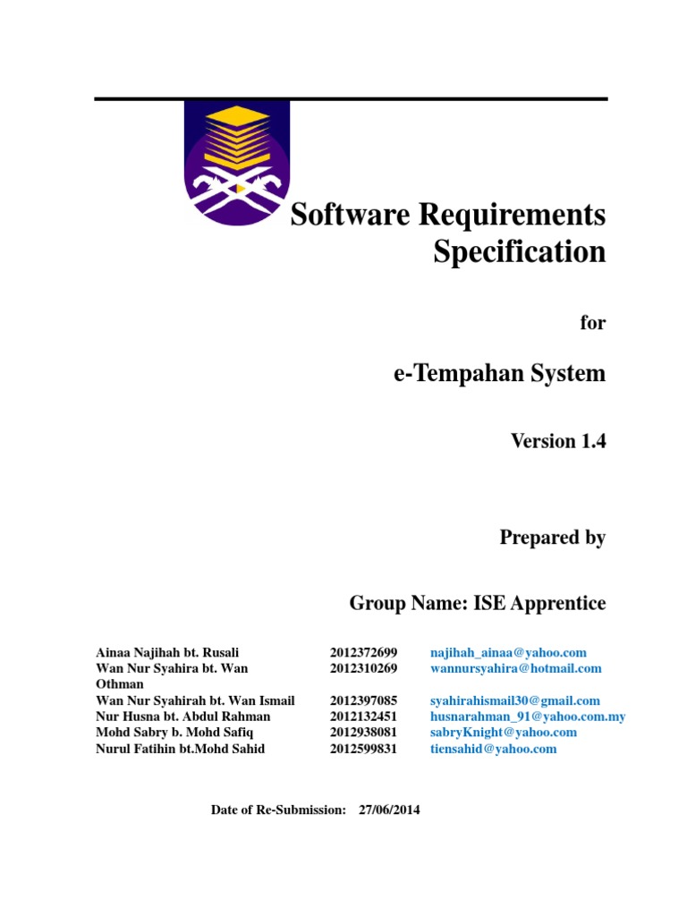 Software Requirement Specification (SRS) - v1.4 | PDF | Use Case | User (Computing)