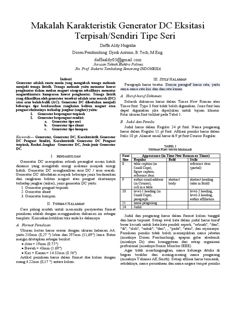 Template Makalah | PDF