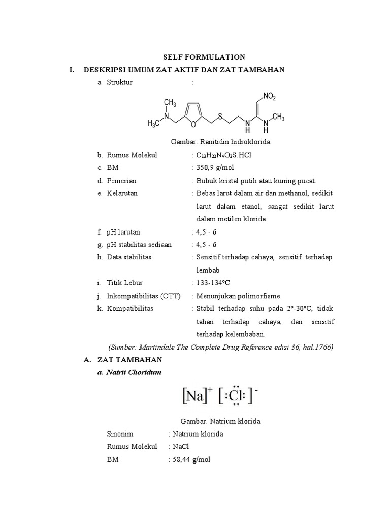 Self Formulasi Ranitidin Injeksi | PDF