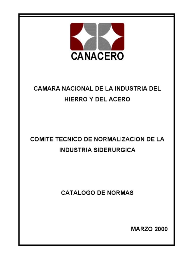 Canacero PDF | PDF | Acero | Tornillo
