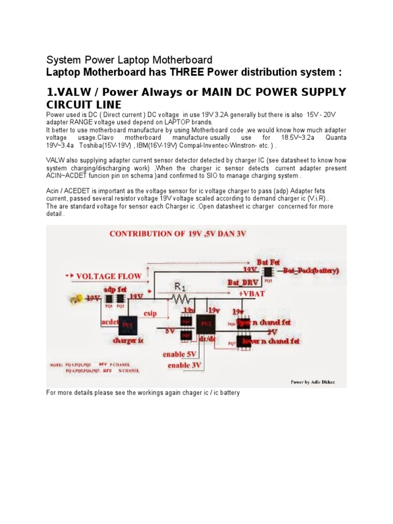 System Power Laptop Motherboard | PDF | Booting | Field Effect Transistor