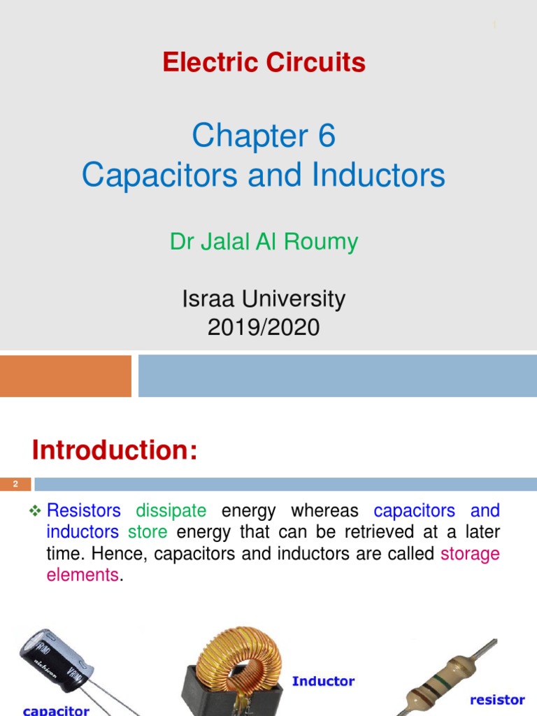 Lecture 6 - Capacitors and Inductors | PDF | Inductor | Inductance