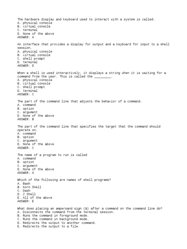 Understanding Linux Commands and Concepts | PDF | Shell (Computing) | Command Line Interface