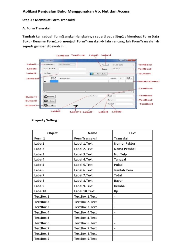 Panduan Form Transaksi Buku | PDF | Komputer | Teknologi & Rekayasa