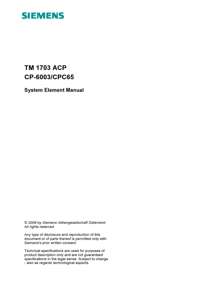 TM 1703 Acp CP-6003 - CPC65 | PDF | Usb | Interface (Computing)