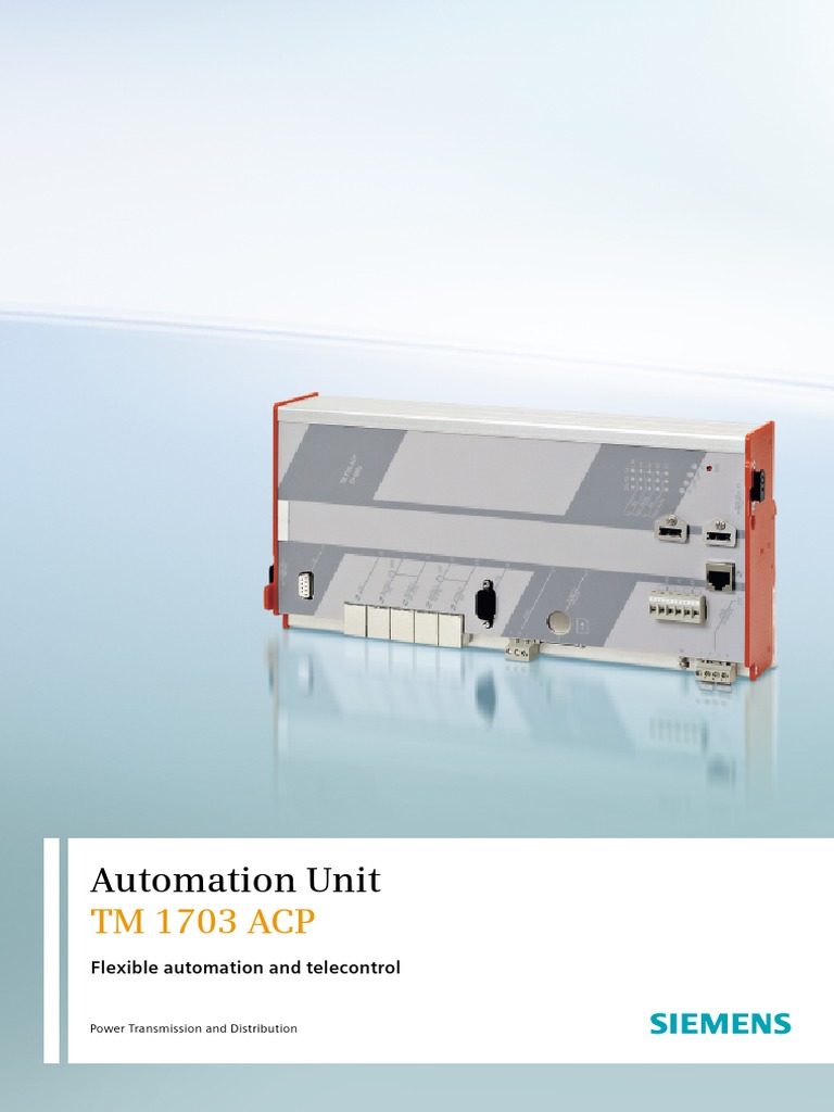 TM 1703 ACP Automation Unit Overview | PDF | Automation | Programmable ...