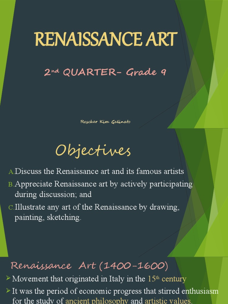 GRADE 9 Renaissance Art | PDF | Renaissance Art | Renaissance