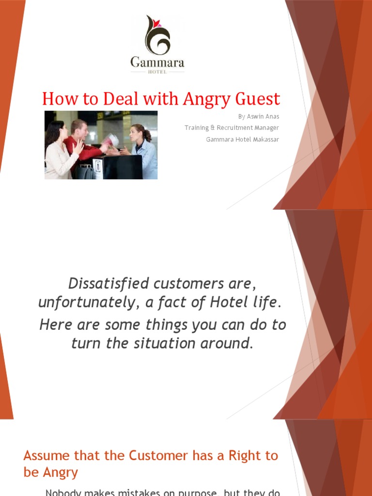 Handling Angry Hotel Guests Effectively | PDF | Anger | Neuroscience