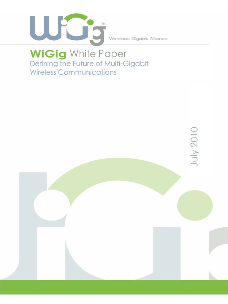 WiGig White Paper FINAL | PDF | Wi Fi | Ieee 802.11