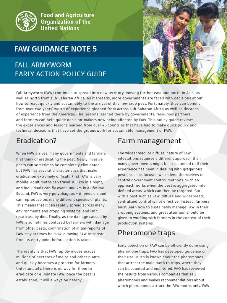 FAW Guidance Note 5 - Fall Armyworm Early Action Policy Guide (Arabic ...