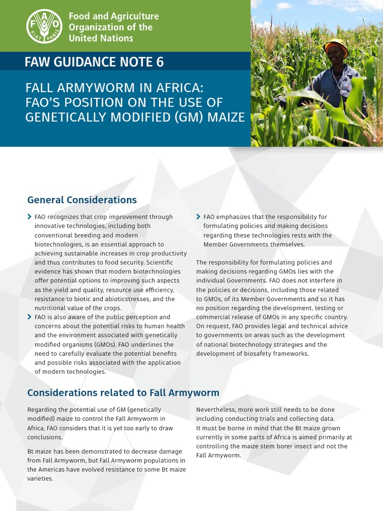 FAW-Guidance Note-6 PDF | Download Free PDF | Genetically Modified ...