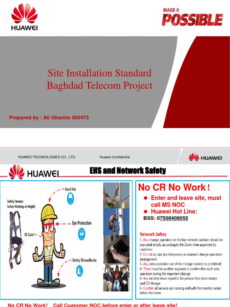 Baghdad Telecom Project Site Installation Standard V2.0 PDF | PDF ...