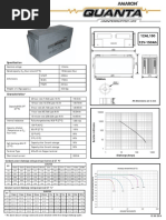Quanta 12V 42Ah Battery Specifications | PDF | Quantity | Electronics