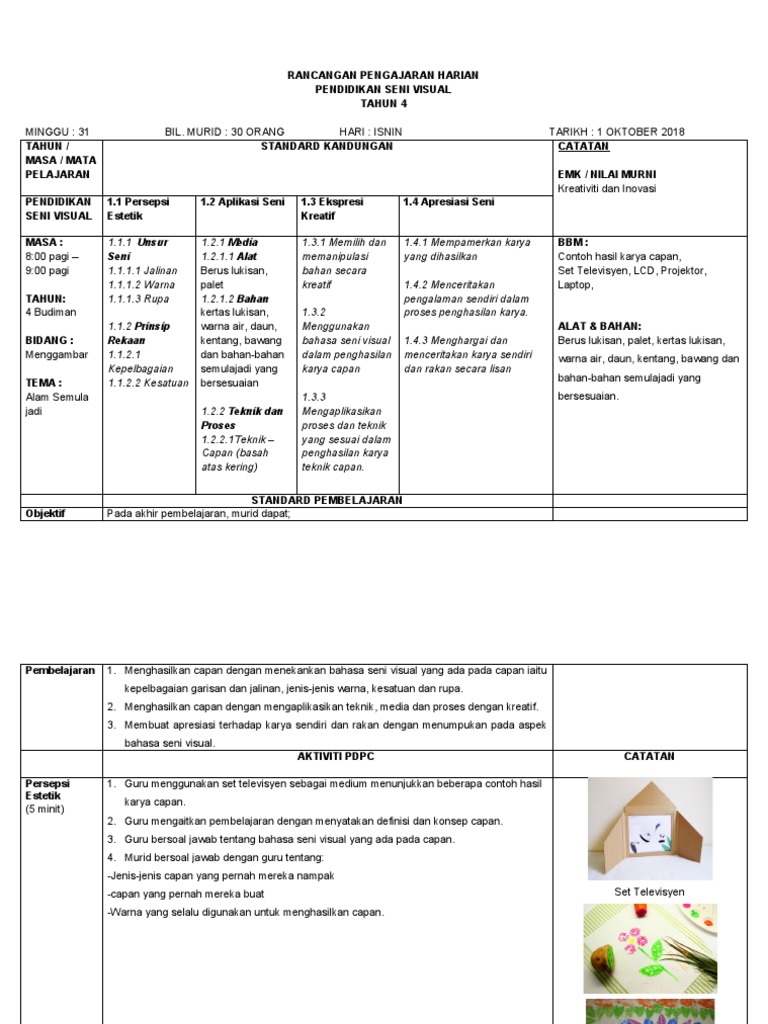 Contoh RPH Capan | PDF