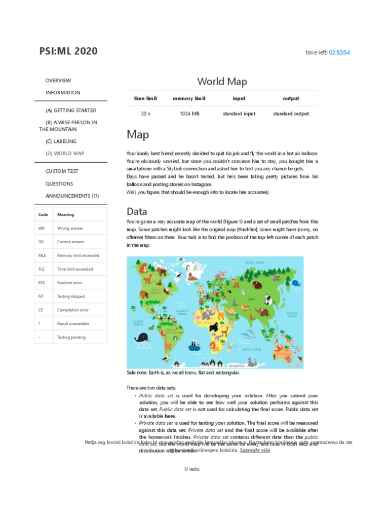 PSI:ML 2020 World Map: Information (A) Getting Started (B) A Wise ...