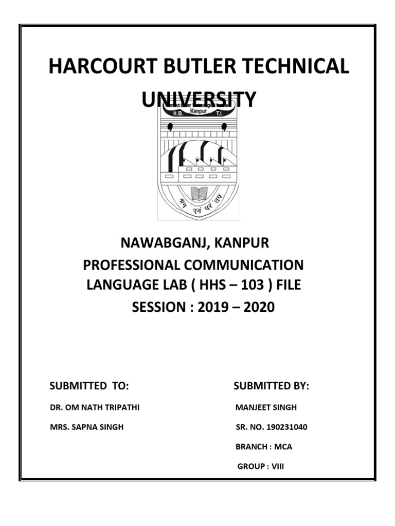 Harcourt Butler Technical University | PDF