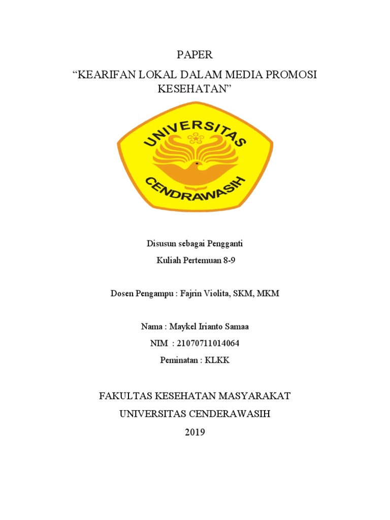 Tugas - Media 2 Lokal - Papua - Maykel Irianto Samaa - KLKK | PDF