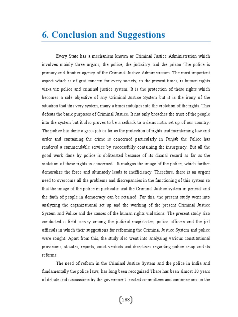 Conclusion and Suggestions | PDF | Crime & Violence | Crime Thriller