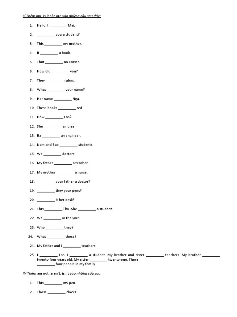 English Grammar Exercises for Beginners | PDF | Career & Growth ...