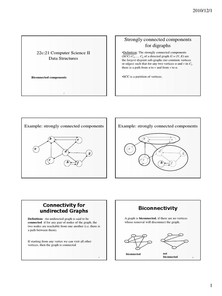 Strongly connected components for digraphs | PDF | Vertex (Graph Theory ...