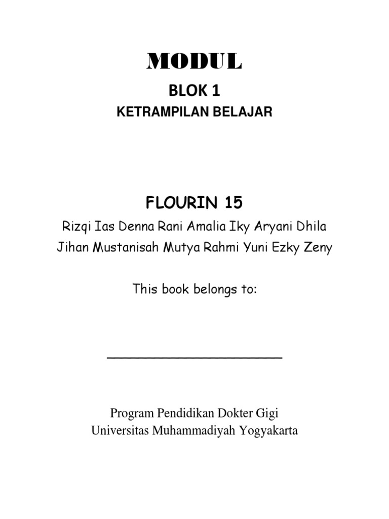 Modul Blok 1 PDF | PDF