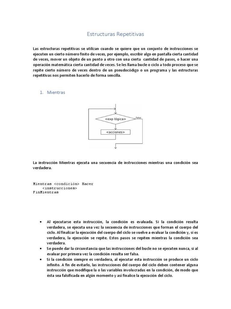 Estructuras Repetitivas | PDF | Programa de computadora | Programación