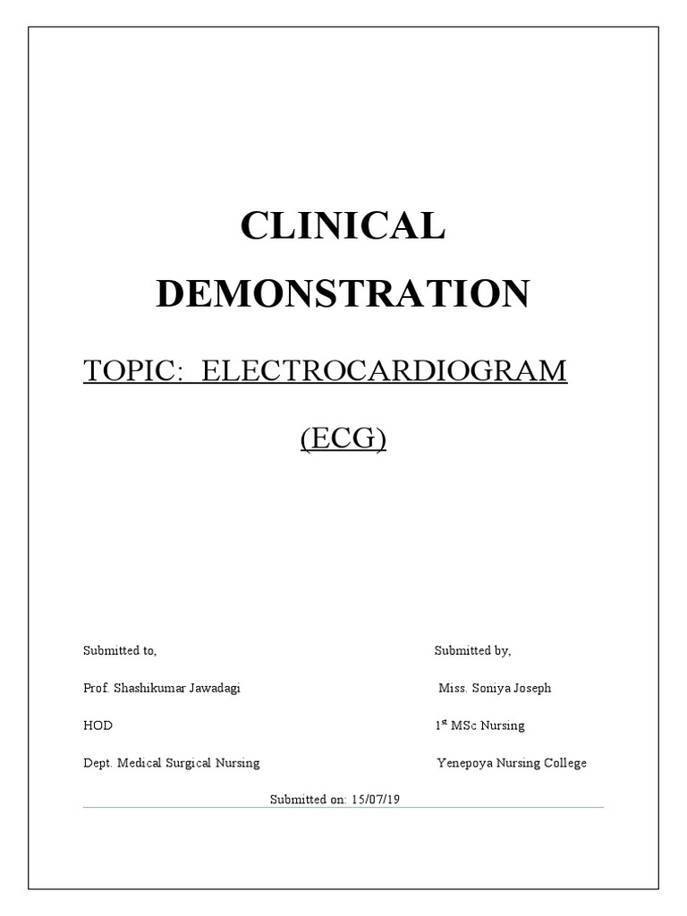 ECG Clinical Demonstration | PDF | Electrocardiography | Heart