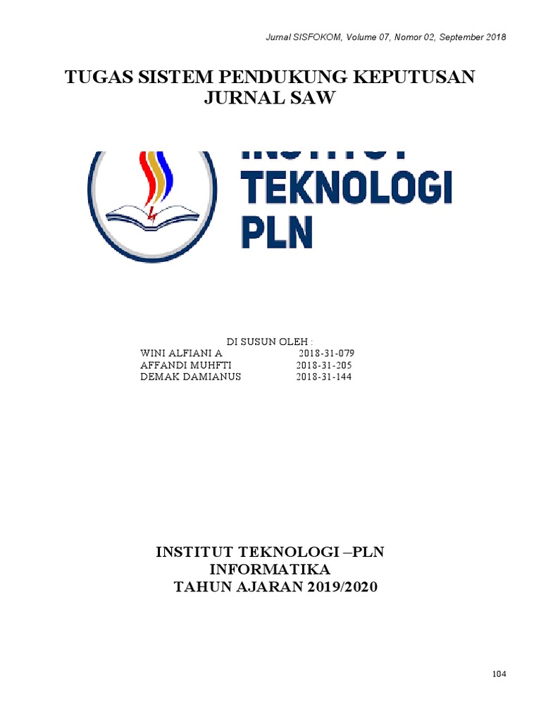 Tugas SPK - Jurnal Saw | PDF
