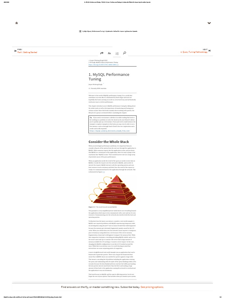 MySQL Performance Tuning - MySQL 8 Query Performance Tuning - A Systematic Method For Improving ...