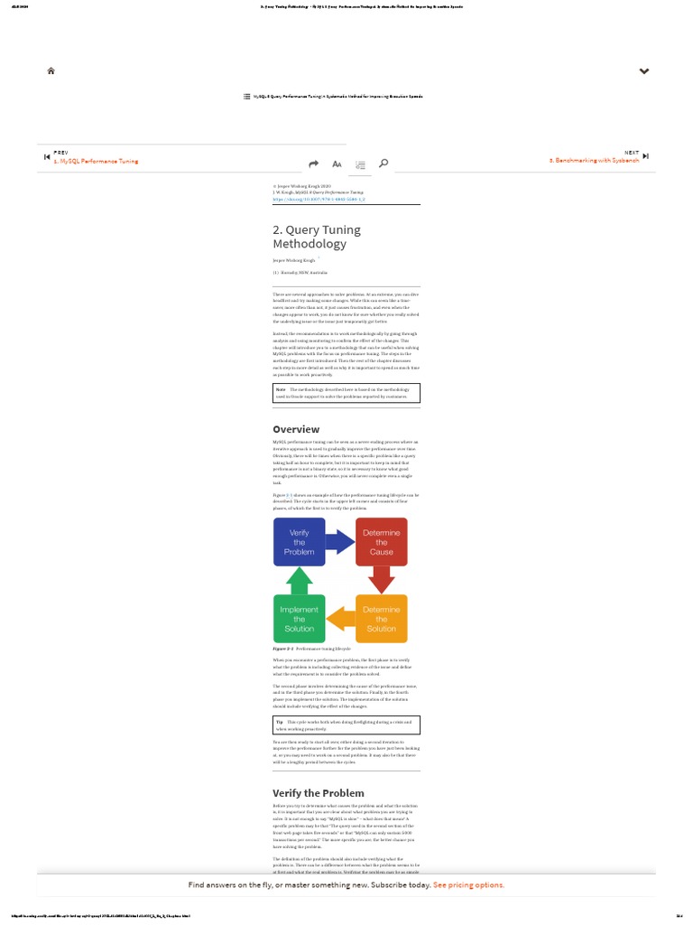 Query Tuning Methodology - MySQL 8 Query Performance Tuning - A ... Query Tuning Methodology - MySQL 8 Query Performance Tuning - A ...