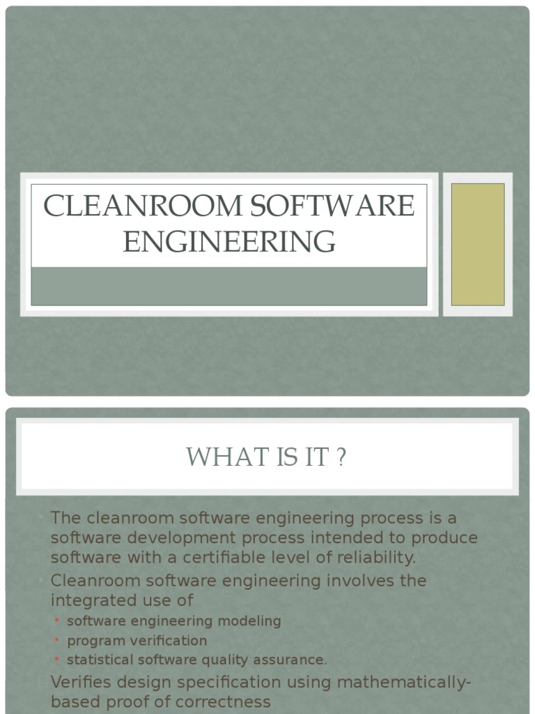 Cleanroom Software Engineering (AB) | PDF | Reliability Engineering ...