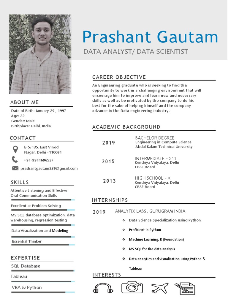 Prashant Gautam Resume PDF | PDF | Analytics | Data