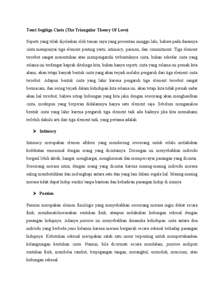 Teori Segitiga Cinta The Triangular Theo | PDF