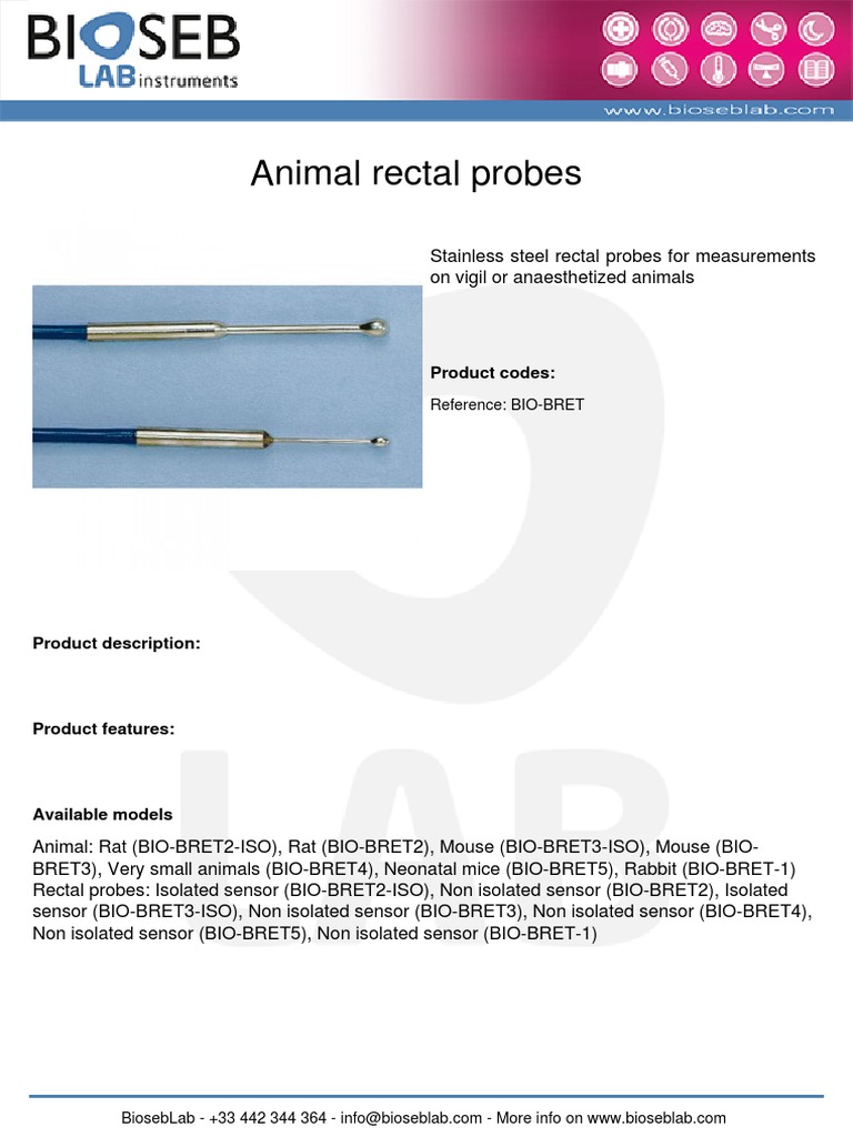 Animal Rectal Probes: Product Codes | PDF