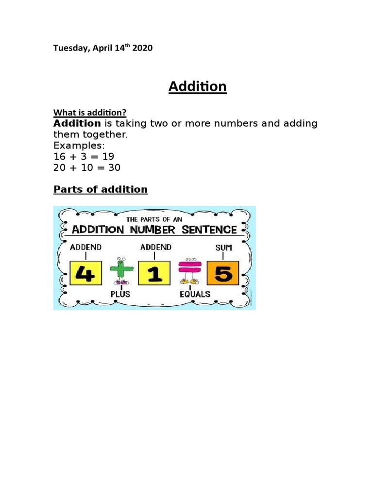 Understanding Addition Basics | PDF