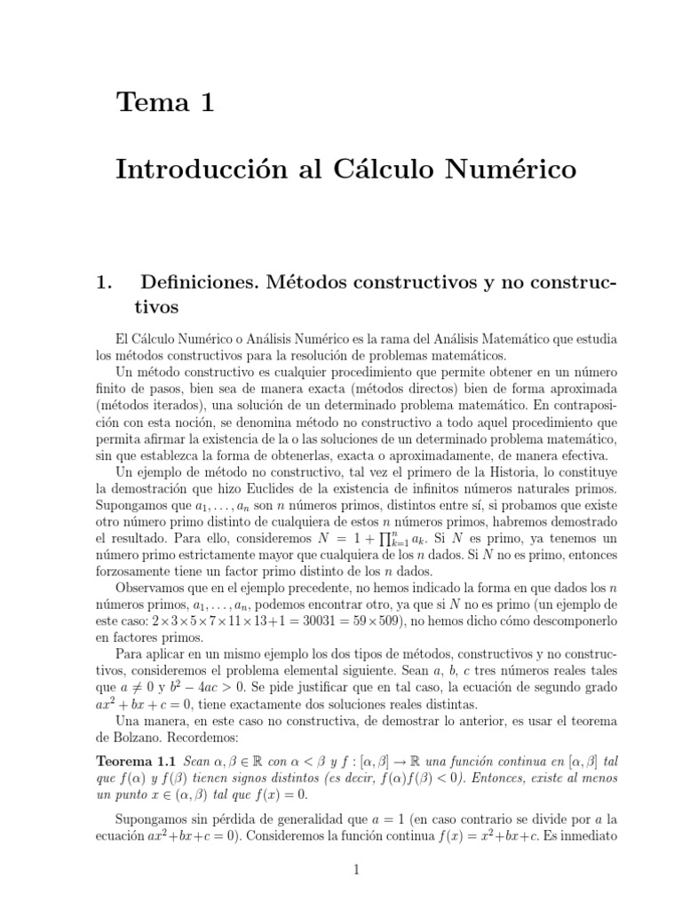 Introducción Al Cálculo Numérico | PDF | Determinante | Matriz ...