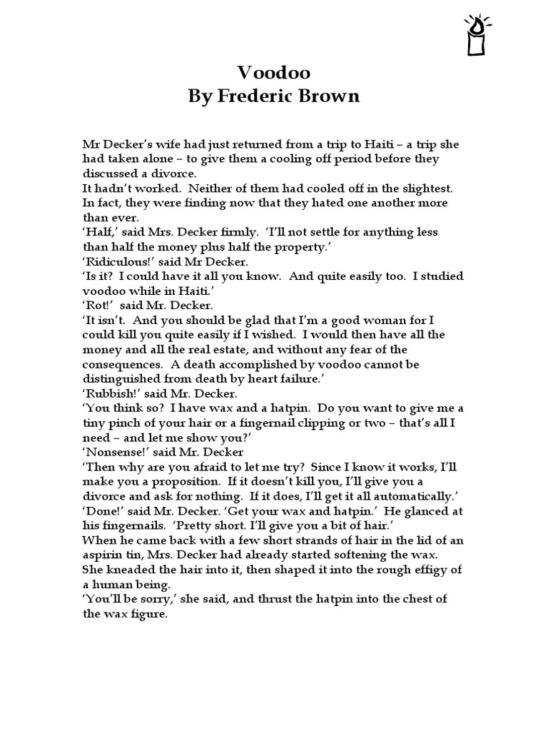 Voodoo by Frederic Brown | PDF