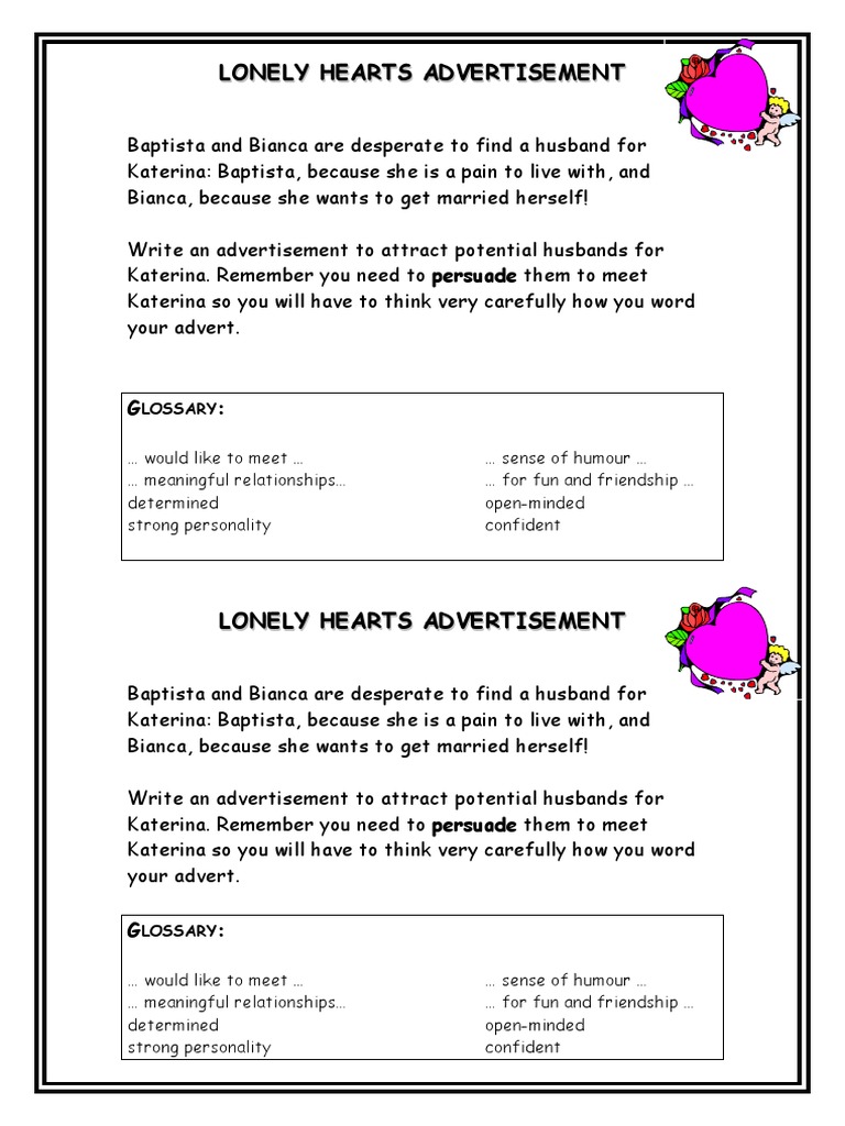 Katerina's Lonely Hearts Ad | PDF
