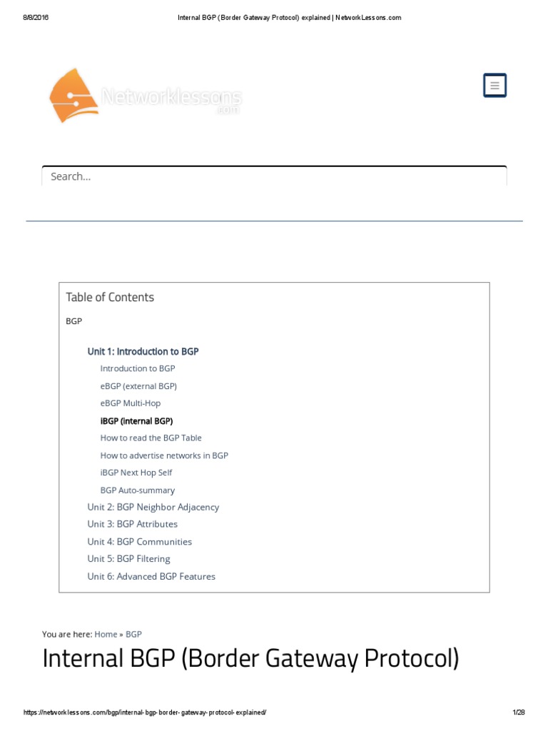 4.internal BGP (Border Gateway Protocol) Explained | PDF | Router (Computing) | Routing