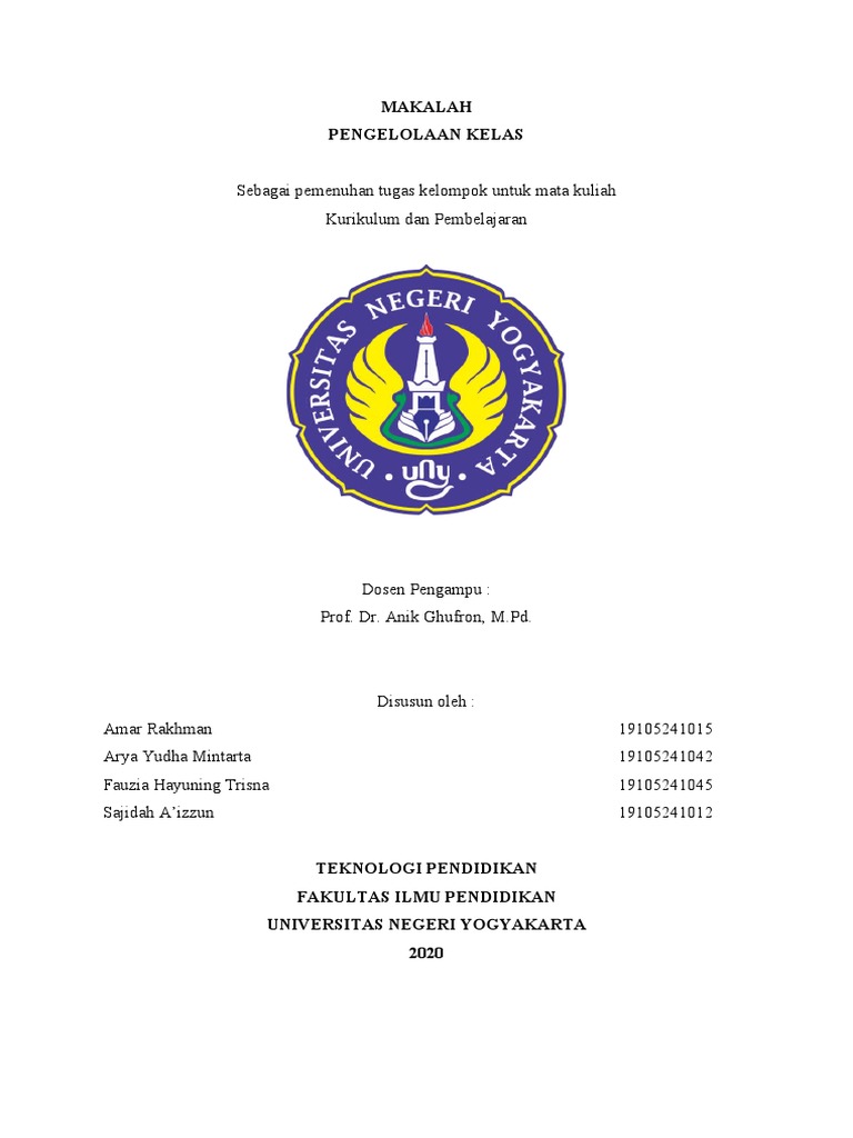 MAKALAH Pengelolaan Kelas | PDF