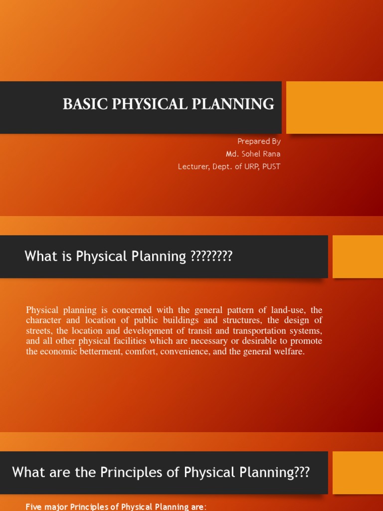 Principles and Goals of Physical Planning | PDF | Urban Planning ...