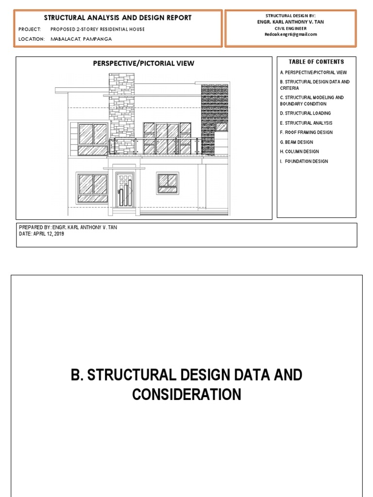 Structural Report 1.0 PDF | PDF | Structural Load | Strength Of Materials