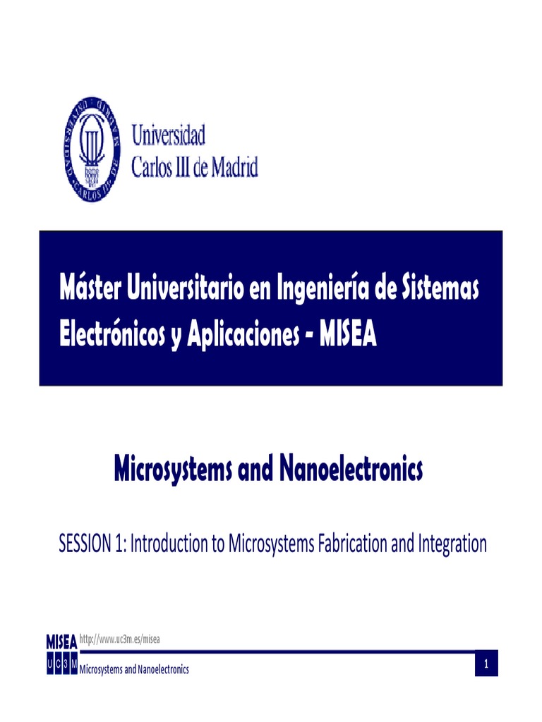1.-Introduction To Microsystem Fabrication and Integration | PDF ...