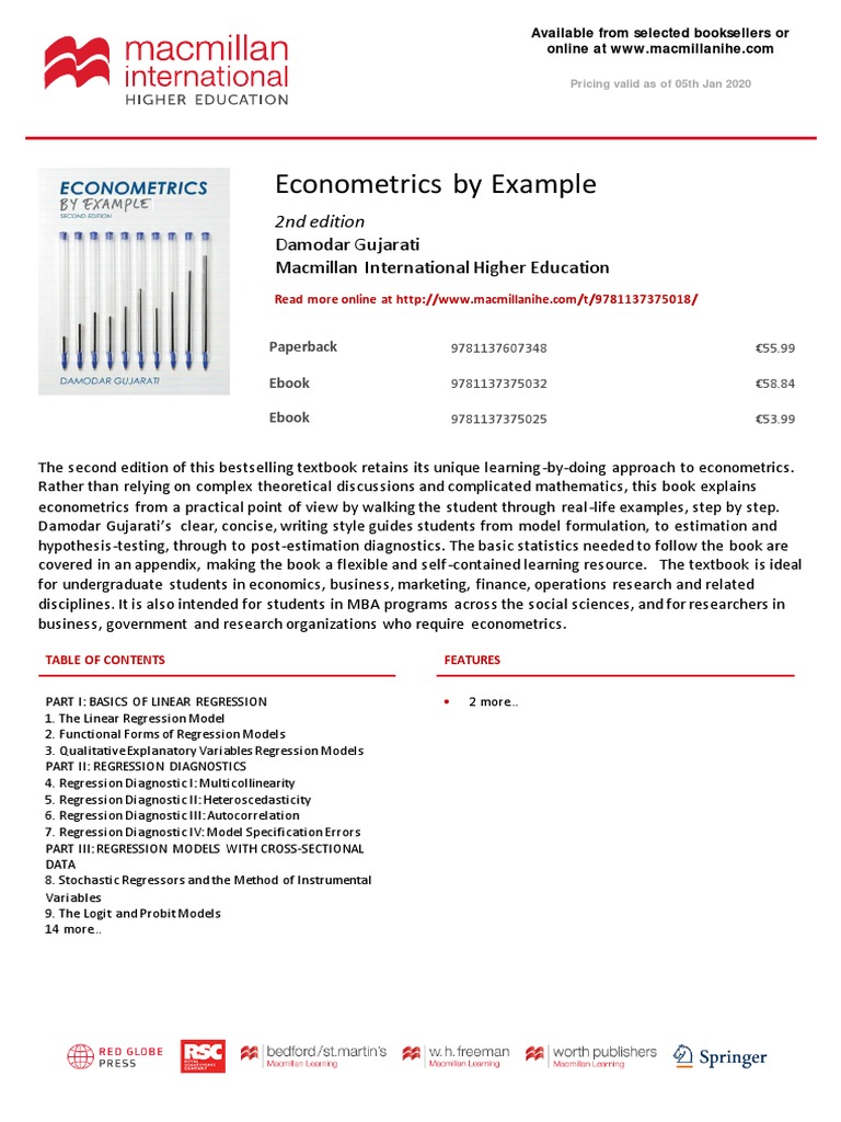 Econometrics by Example PDF | PDF | Econometrics | Regression Analysis