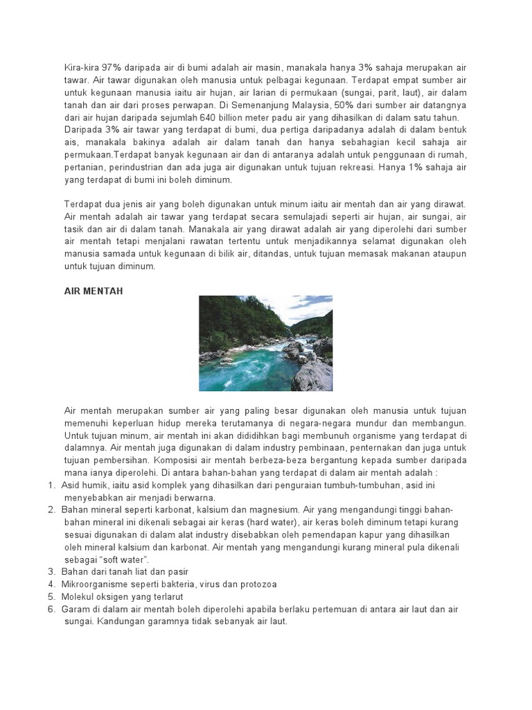 Proses Rawatan Air | PDF