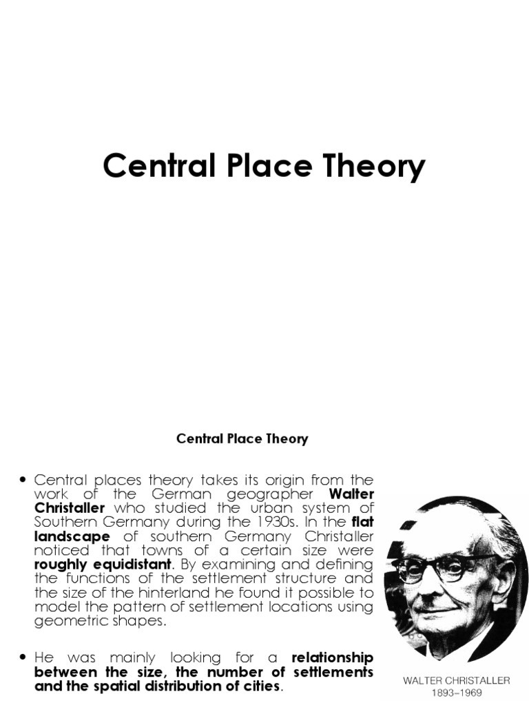 Central Place Theory | PDF | Business