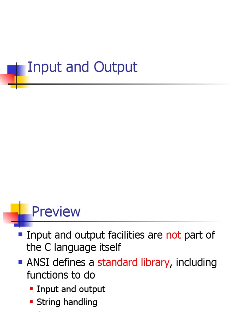 Input and Output | PDF | Computer Programming | Computing