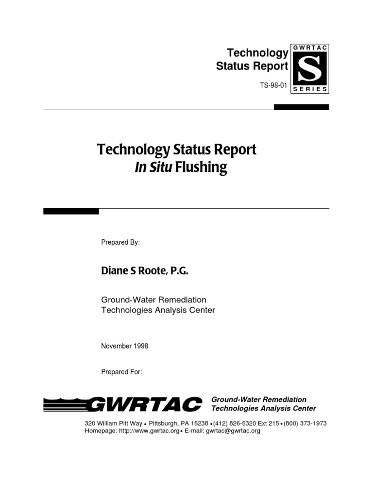 Technology Status Report: in Situ Flushing | Download Free PDF ...